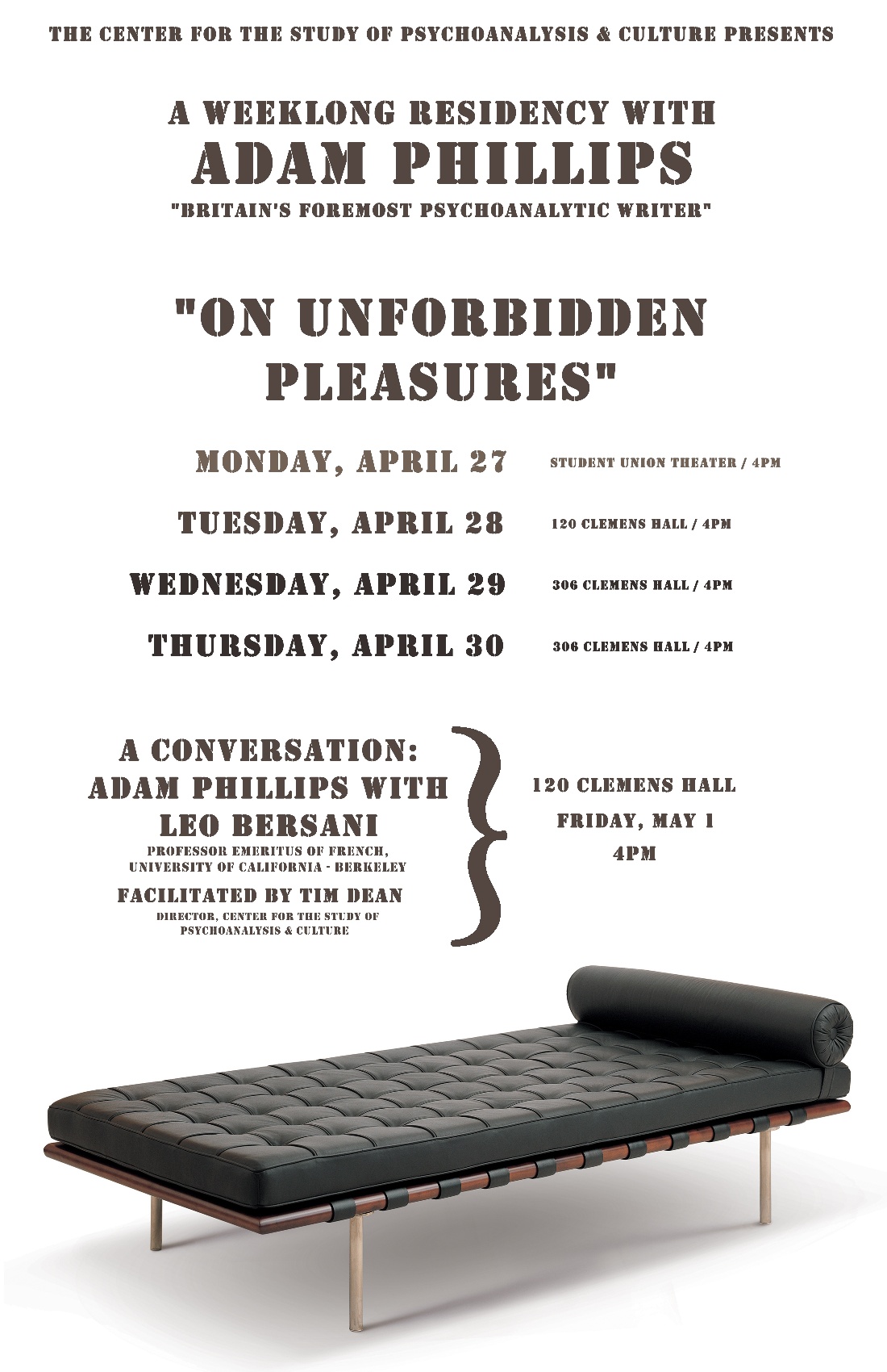 A Weeklong Residency with Adam Phillips - Department of English ...