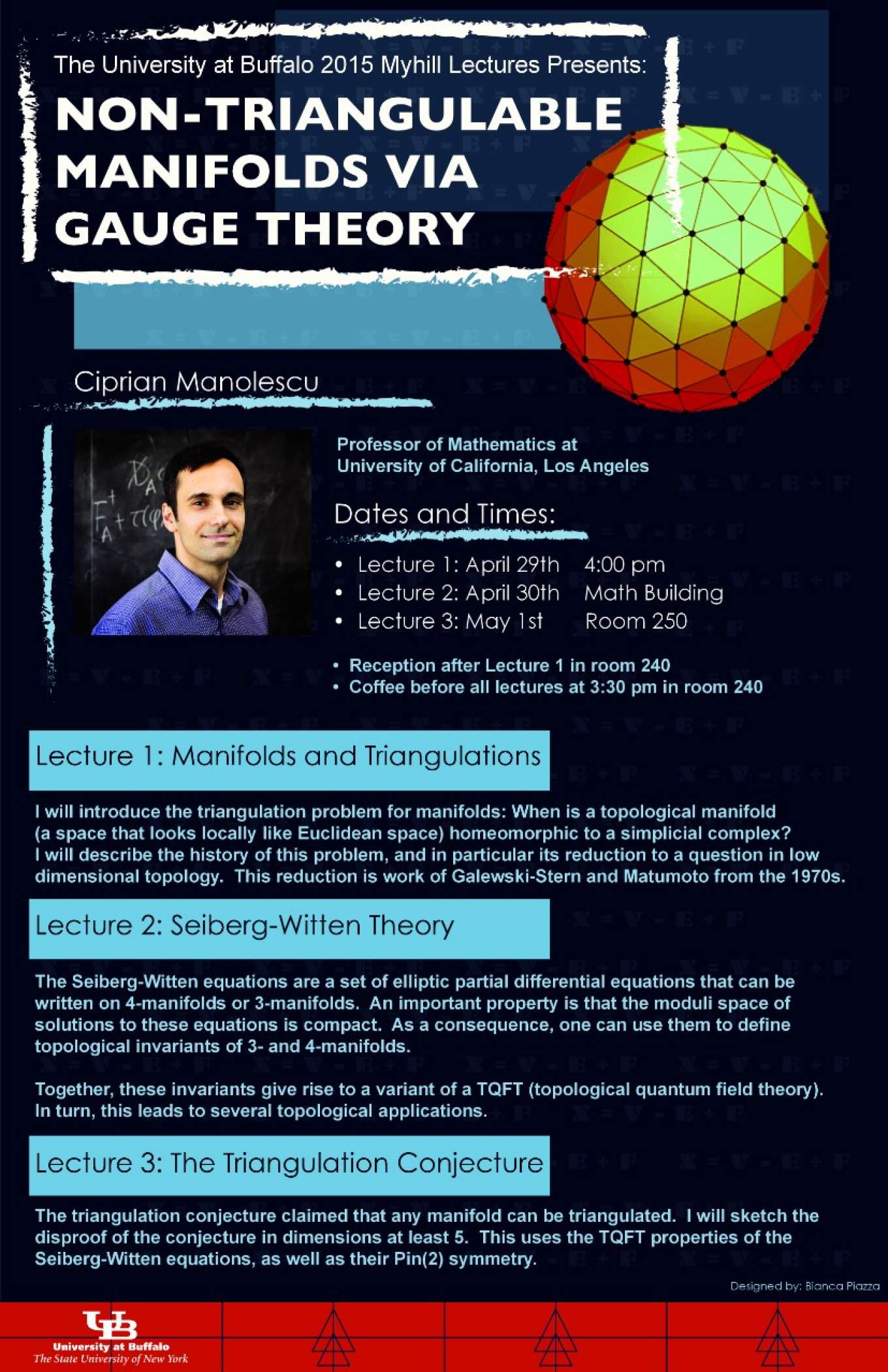 Ciprian Manolescu, 2015 - Department of Mathematics - University at Buffalo