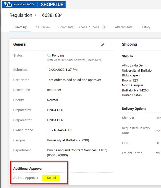 Adding an Additional Approver (Ad-Hoc) - Administrative Services ...