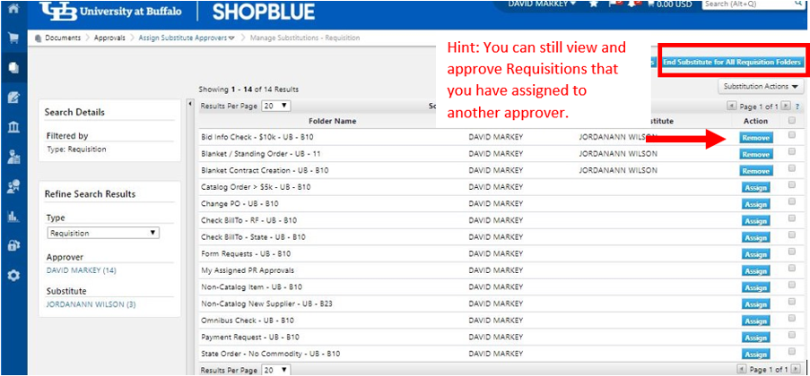 Assign a Substitute Approver - Administrative Services Gateway ...