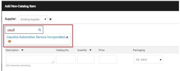 Ordering Non Catalog Items Administrative Services Gateway