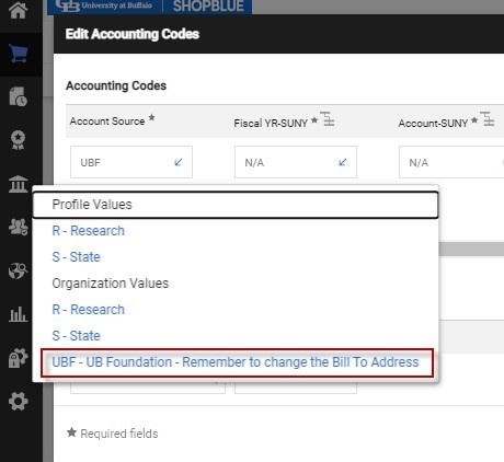 Splitting Account Codes by Purchase Requisition for UB Foundation Funds ...