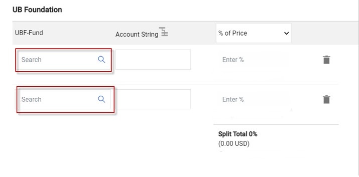 Splitting Account Codes by Purchase Requisition for UB Foundation Funds ...