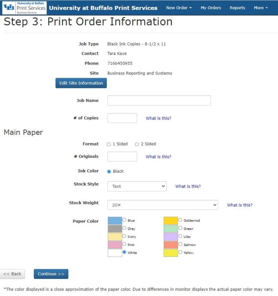 Place an Order - Administrative Services Gateway - University at Buffalo