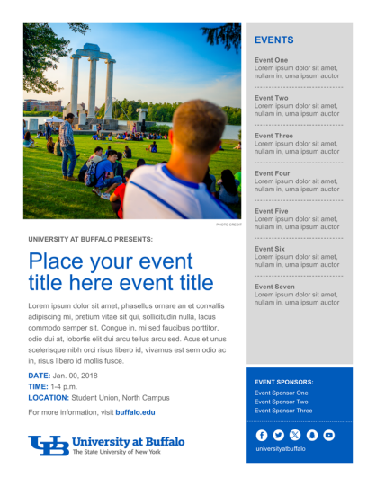 Branded Flyer Templates - Identity and Brand - University at Buffalo