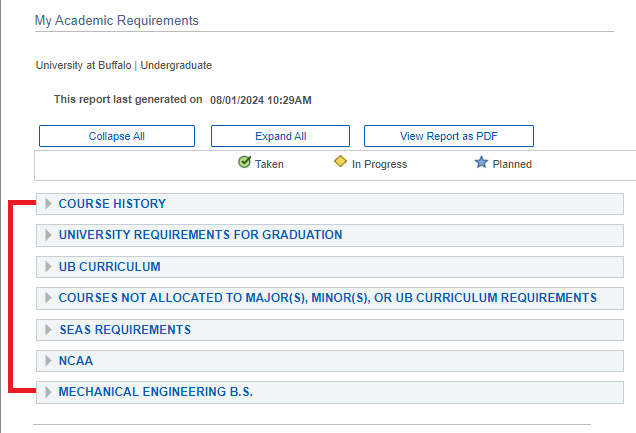 Academic Advisement Report (AAR) - Office of the Registrar - University ...