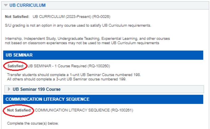 Academic Advisement Report (AAR) - Office of the Registrar - University ...