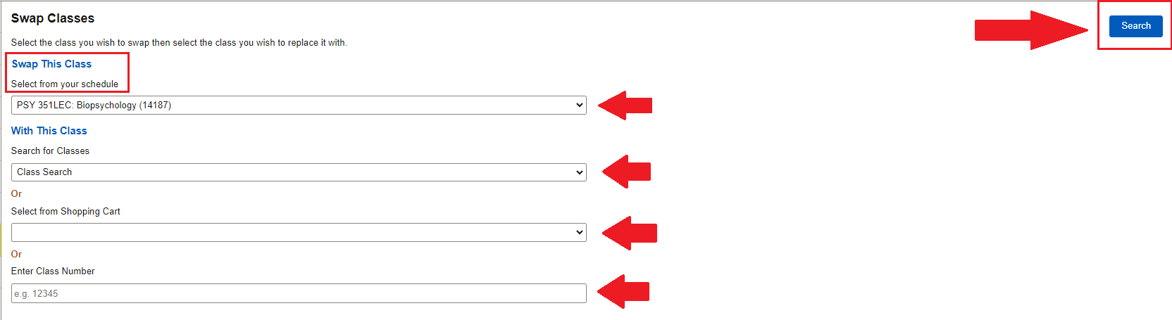 Class Swap - Office of the Registrar - University at Buffalo