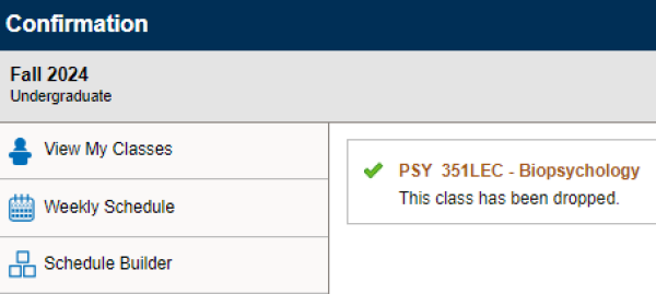 Drop a Class - Office of the Registrar - University at Buffalo