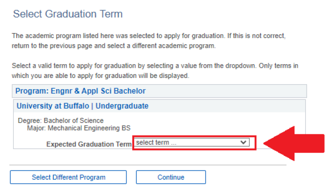 Graduation Application - Office of the Registrar - University at Buffalo