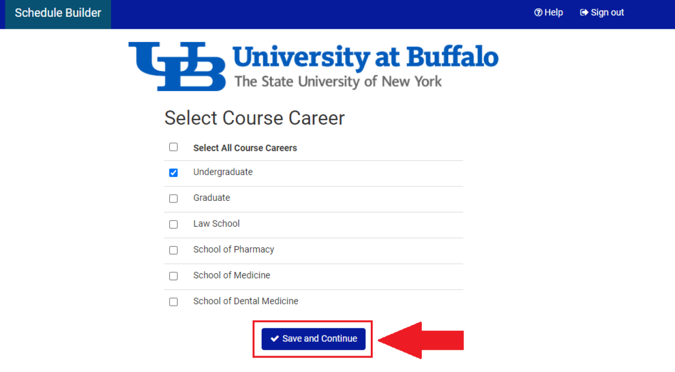 Schedule Builder - Office of the Registrar - University at Buffalo