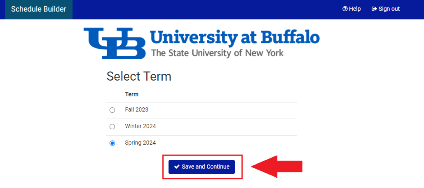 Schedule Builder - Office of the Registrar - University at Buffalo