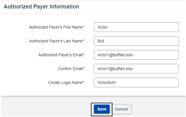 Add or Delete an Authorized Payer - Student Accounts - University at ...