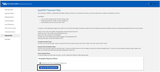 Enroll in a Payment Plan - Student Accounts - University at Buffalo