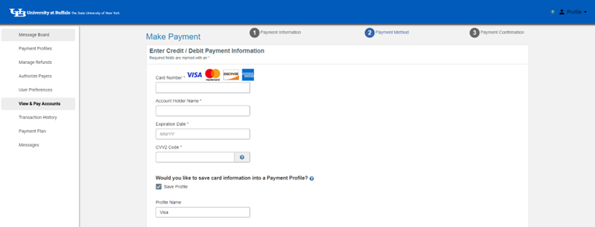 Make a Payment - Student Accounts - University at Buffalo