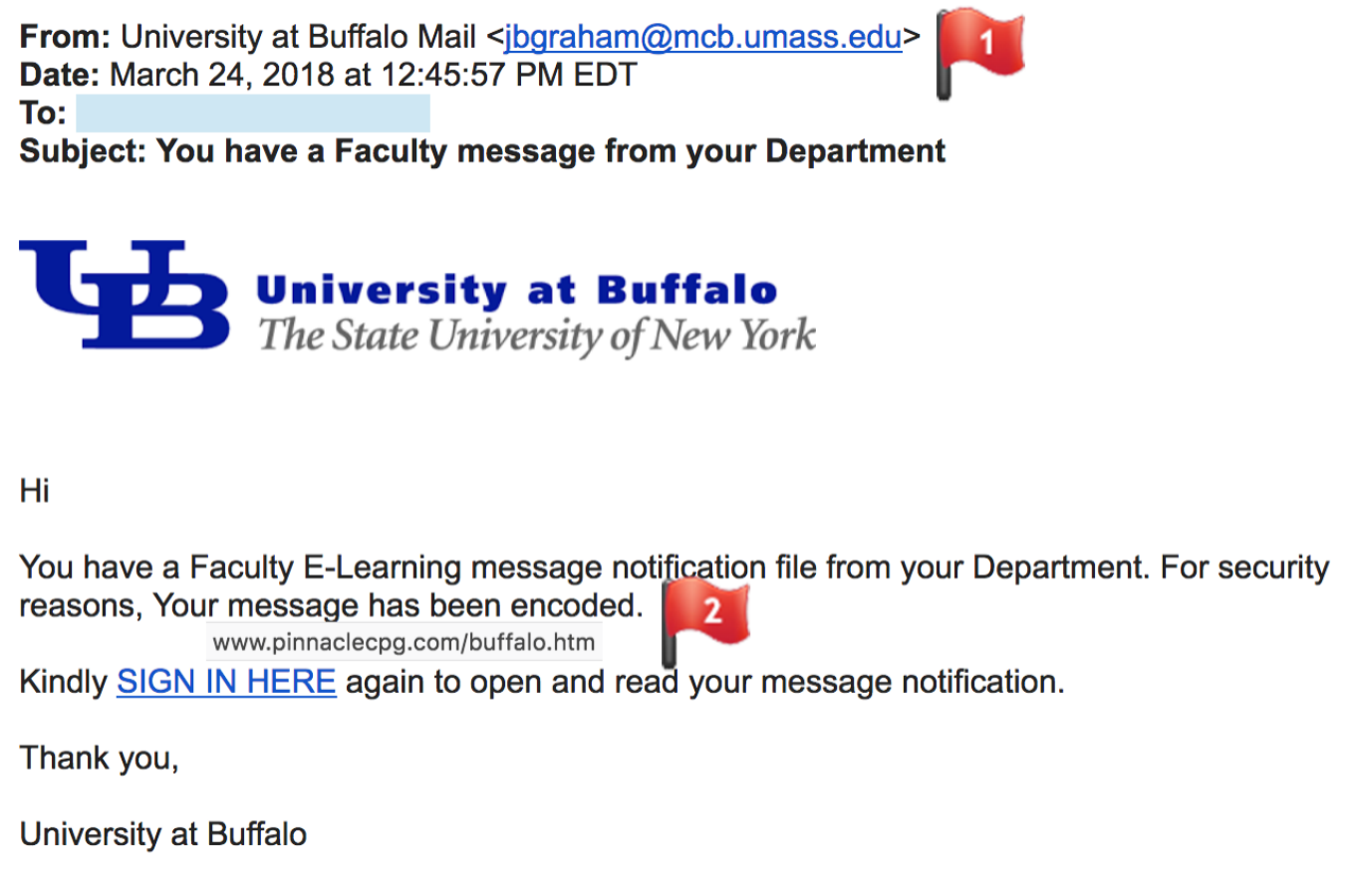 UB Login Phish - Do not click 'Univ at Buffalo service desk' email 3-24 ...