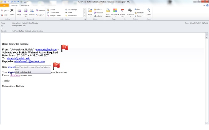 UB Login Phish - Do not click 'Your Buffalo Webmail Action Required ...