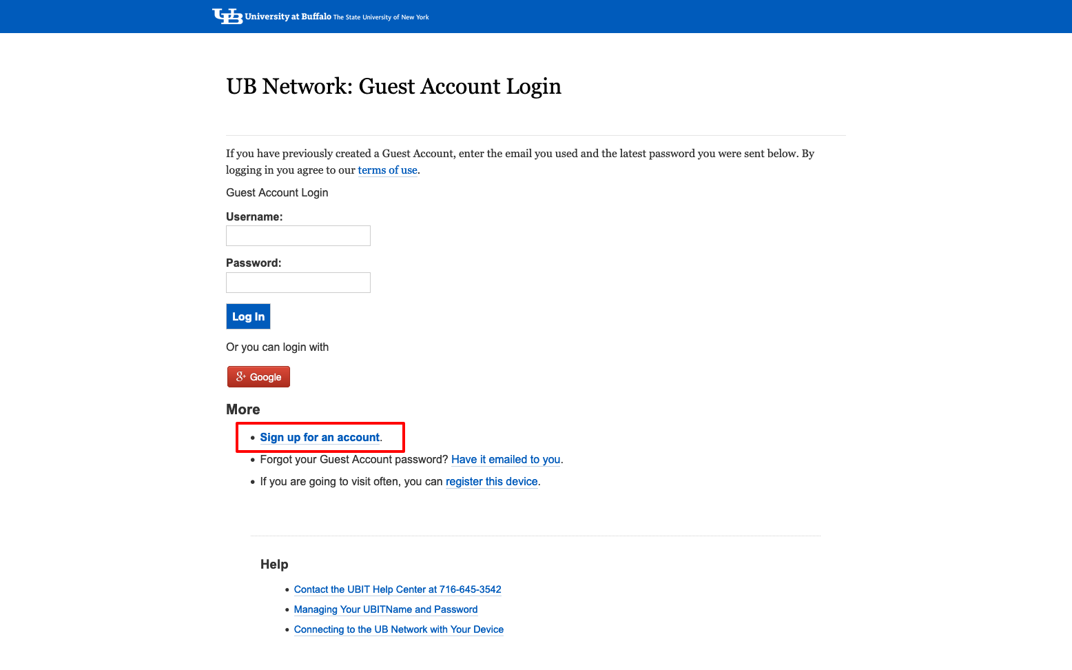 Method 3: Create a guest account and register your device for Wi-Fi - UBIT - University at Buffalo