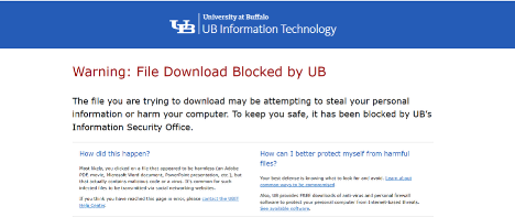 Blocked Sites, Downloads and Applications - UBIT - University at Buffalo