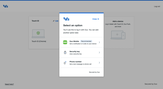 Adding Another Device - Duo Two-Step Verification - UBIT - University ...