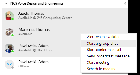Chat with a Group in Jabber - UBIT - University at Buffalo