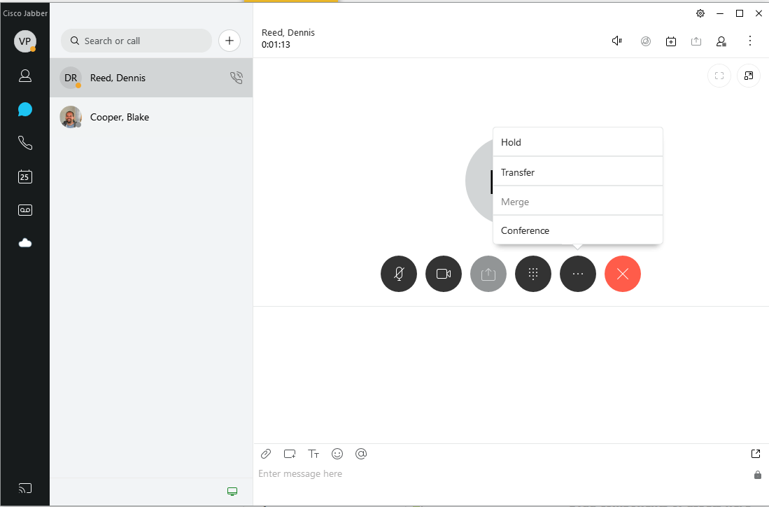 Transferring Calls to Another Person with Jabber - UBIT - University at ...