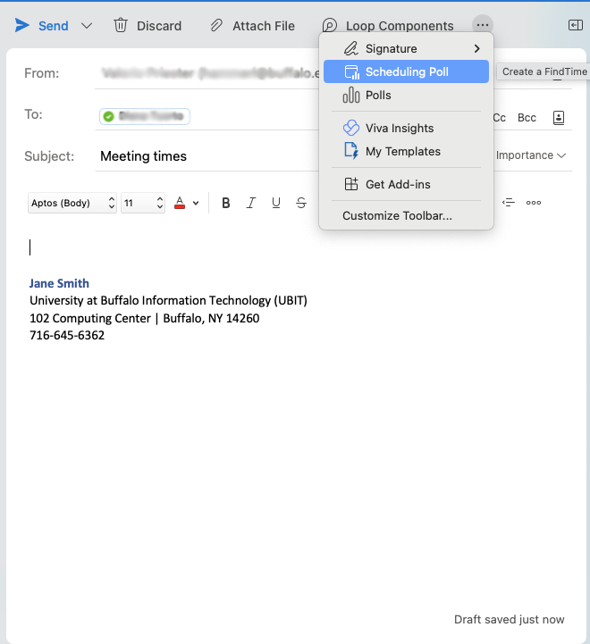 Microsoft Scheduling Poll - UBIT - University at Buffalo